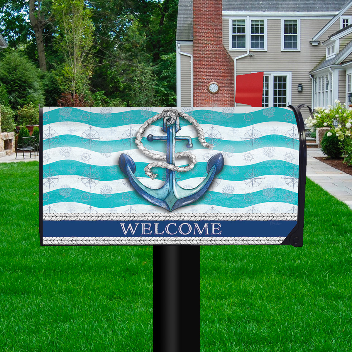 Welcome Anchor Oversized Mailbox Cover - Briarwood Lane