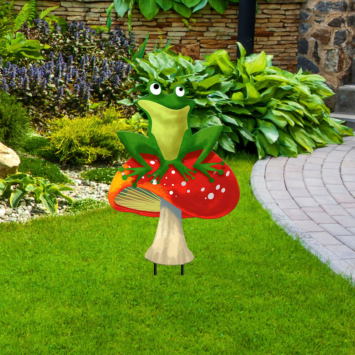 Happy Frog Metal Art - Briarwood Lane