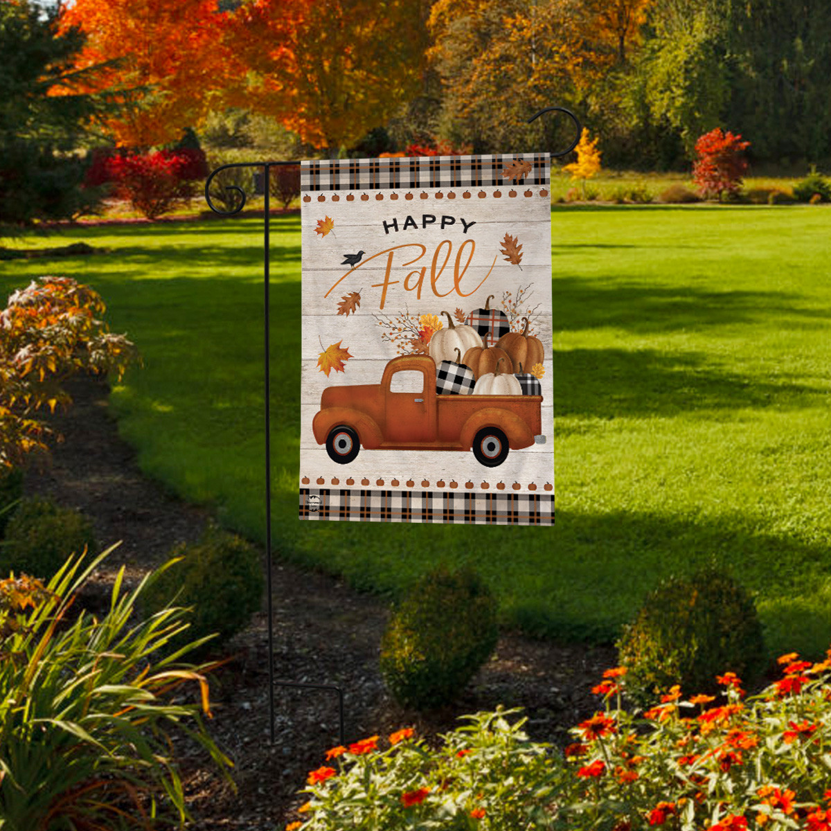 Happy Fall Pickup Truck Garden Flag - Briarwood Lane