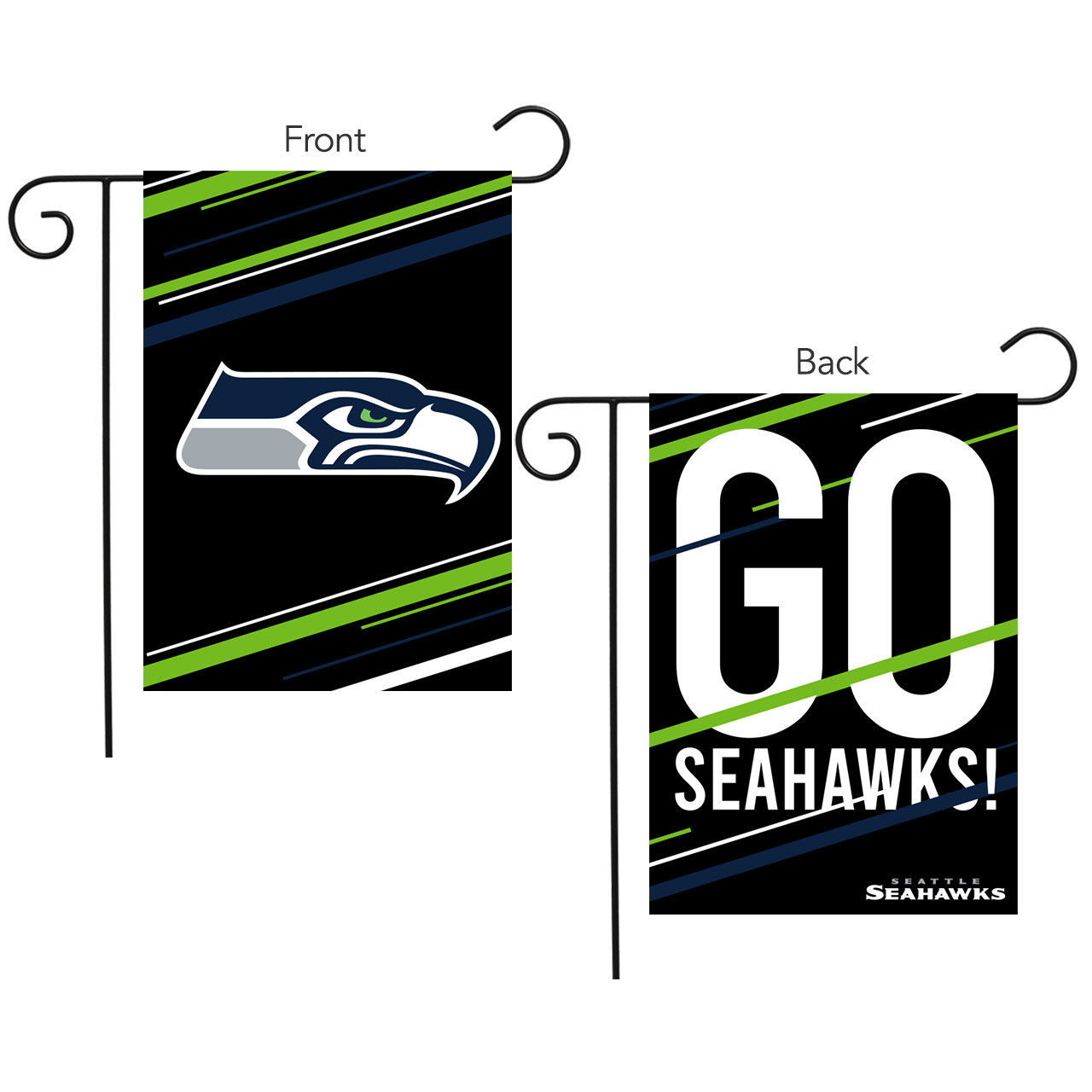 Seattle Seahawks Slogan NFL Licensed Garden Flag - Briarwood Lane