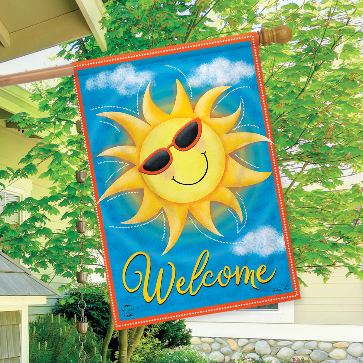 Summer Sunshine House Flag - Briarwood Lane