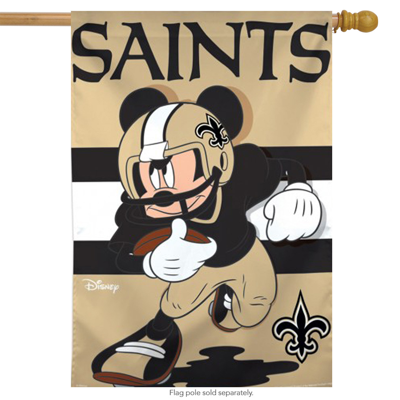 New Orleans Saints NFL Mickey Mouse Football House Flag - Briarwood Lane