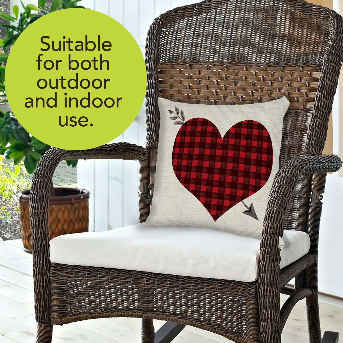 Love Heart Valentine's Day Decorative Pillow - Briarwood Lane