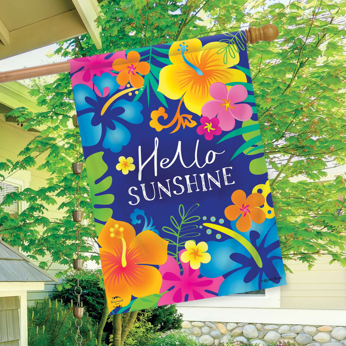 Hello Sunshine Double Sided House Flag - Briarwood Lane