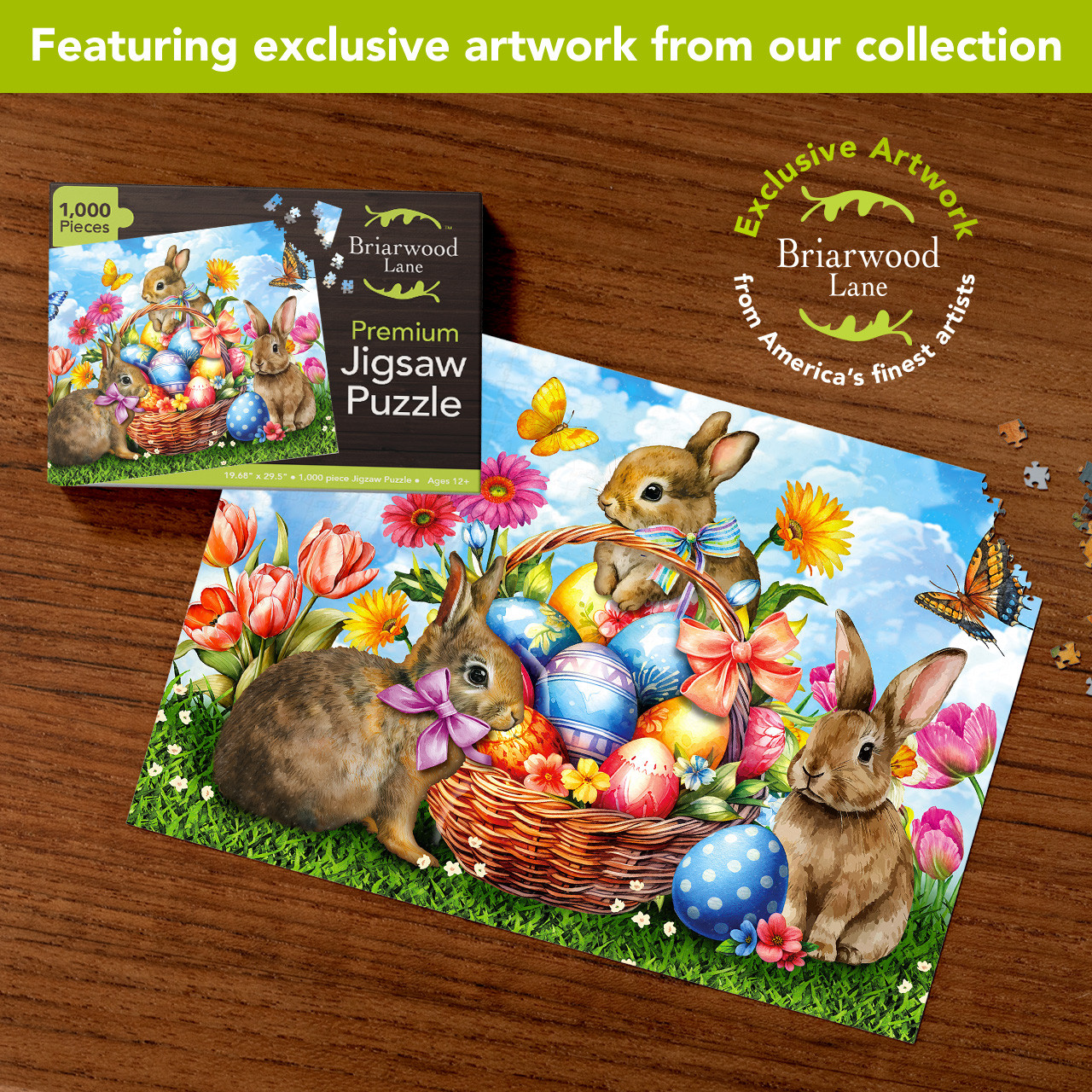 Springtime Bunnies 1000 Piece Jigsaw Puzzle - Briarwood Lane