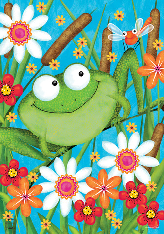 Froggy Fun Summer Garden Flag - Briarwood Lane