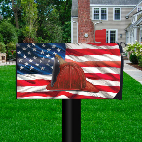 Fireman Helmet Magnetic Mailbox Cover - Briarwood Lane
