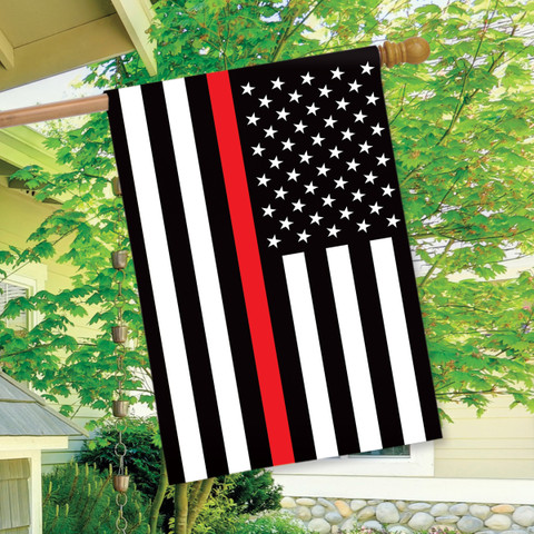 Thin Red Line House Flag - Briarwood Lane