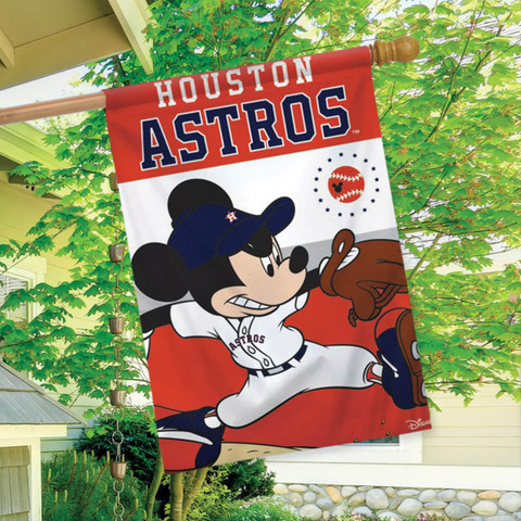Houston Astros MLB Mickey Mouse Baseball House Flag - Briarwood Lane