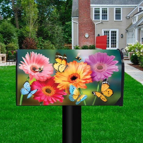 Garden Gerber Daisies Spring Mailbox Cover - Briarwood Lane