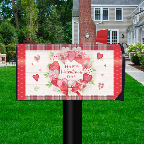 Valentine's Wreath Hearts Mailbox Cover - Briarwood Lane