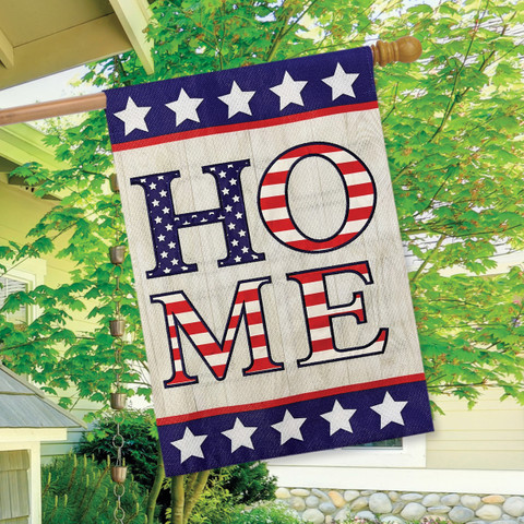 American Home Burlap House Flag - Briarwood Lane