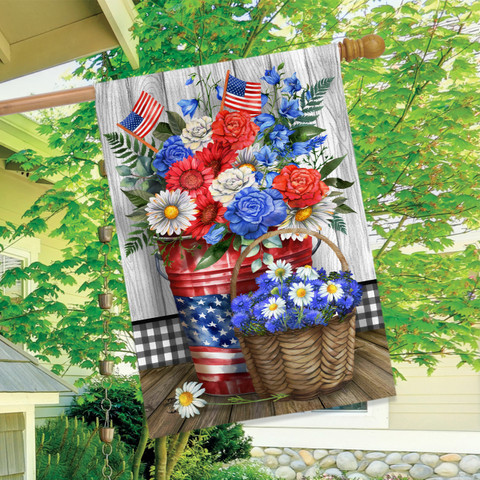 Red White and Beautiful House Flag - Briarwood Lane