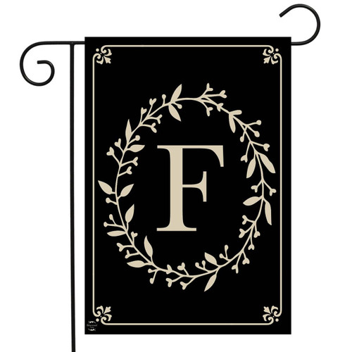 Briarwood Lane Classic Monogram Letter F Garden Flag - Briarwood Lane