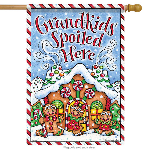 Grandkids Gingerbread House Flag - Briarwood Lane