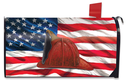 Fireman Helmet Magnetic Mailbox Cover - Briarwood Lane