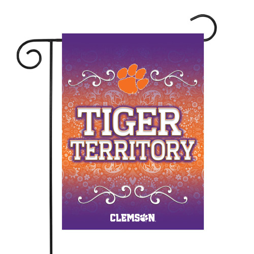 Clemson University Tigers Paisley NCAA Garden Flag - Briarwood Lane
