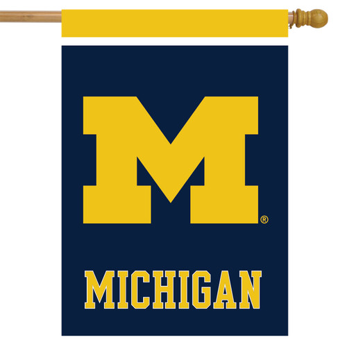 Michigan Wolverines NCAA Licensed House Flag - Briarwood Lane