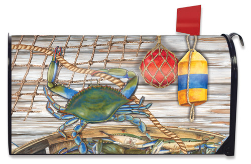 Blue Crab Bushel Summer Mailbox Cover - Briarwood Lane