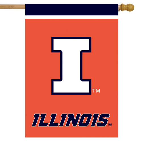 Illinois Fighting Illini NCAA Licensed House Flag - Briarwood Lane