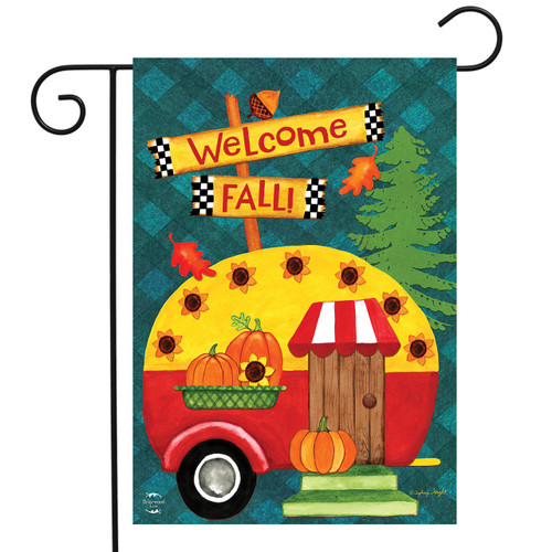 Welcome Fall Camper Primitive Garden Flag - Briarwood Lane