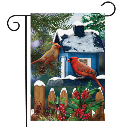Snow Day Cardinals Winter Garden Flag - Briarwood Lane