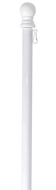 57" White Metal Flag Pole - Briarwood Lane