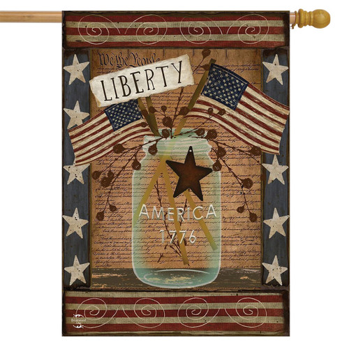 Liberty Primitive House Flag - Briarwood Lane