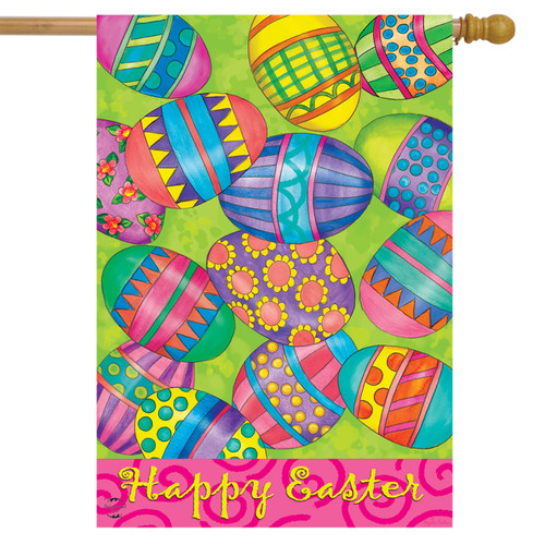 Easter Eggs Holiday House Flag - Briarwood Lane