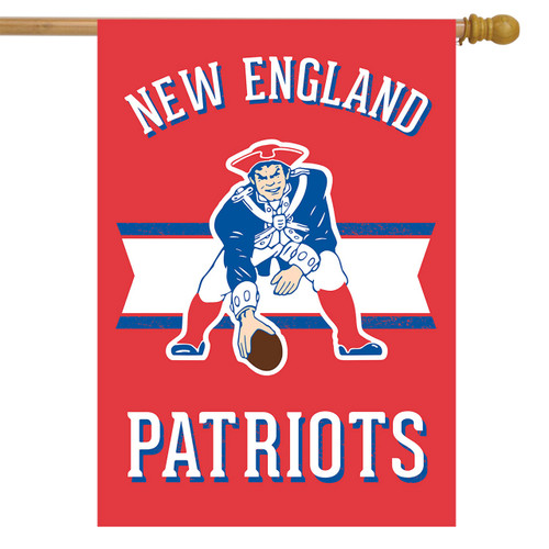 Retro New England Patriots Licensed NFL House Flag - Briarwood Lane