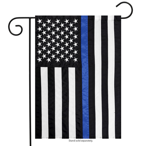Thin Blue Line Police Embroidered Garden Flag - Briarwood Lane