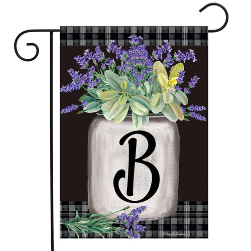 Farmhouse Monogram Letter B Garden Flag - Briarwood Lane