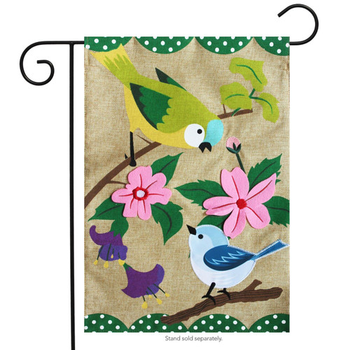 Songbirds Burlap Spring Garden Flag - Briarwood Lane
