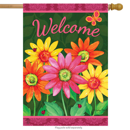 Welcome Daisies Spring House Flag - Briarwood Lane