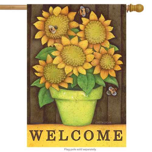 Autumn Buzz Welcome House Flag - Briarwood Lane