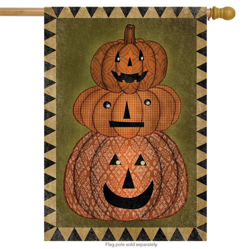 Jack O' Stack Halloween House Flag - Briarwood Lane