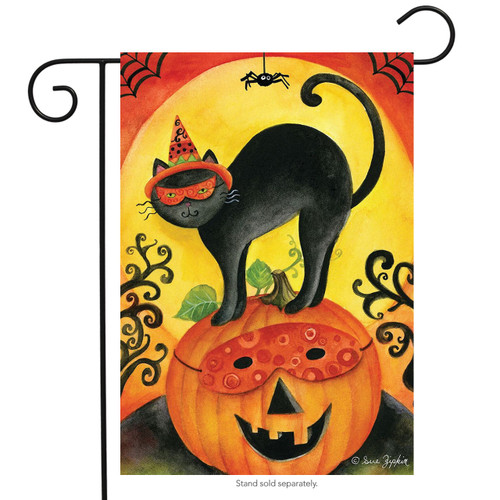 Black Cat Halloween Garden Flag - Briarwood Lane