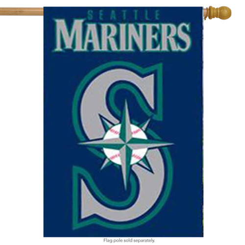 Seattle Mariners Applique Embroidered Banner Flag MLB - Briarwood Lane