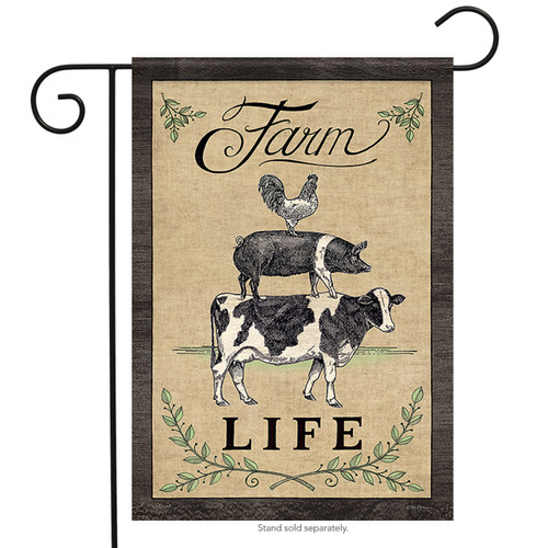 Farm Life Summer Primitive Garden Flag - Briarwood Lane