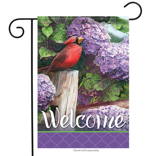 Crimson Splendor Welcome Spring Garden Flag - Briarwood Lane