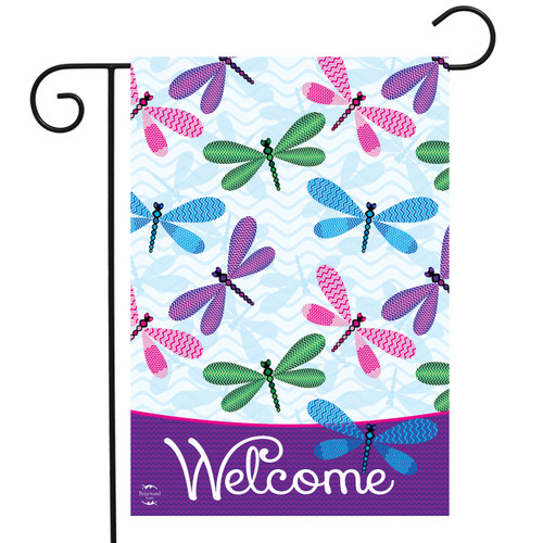 Welcome Dragonflies Spring Garden Flag - Briarwood Lane