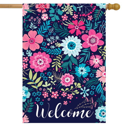 Bright Floral Spring House Flag - Briarwood Lane