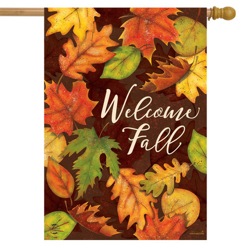Leaf Toss Fall House Flag - Briarwood Lane
