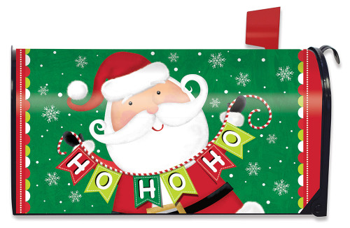 Santa Ho Ho Ho Christmas Mailbox Cover - Briarwood Lane