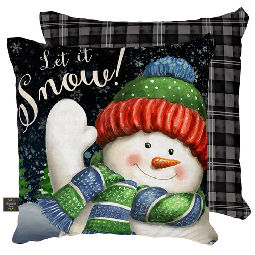 Snow Time Snowman Winter Decorative Pillow - Briarwood Lane