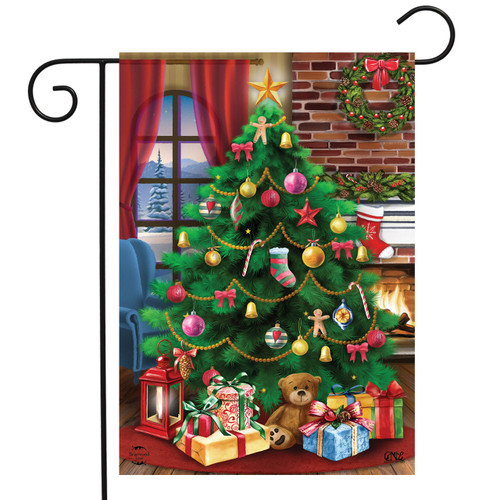 Decorated Christmas Tree Garden Flag - Briarwood Lane