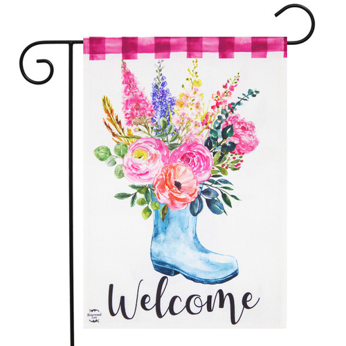 Gardening Boot Spring Burlap Garden Flag - Briarwood Lane