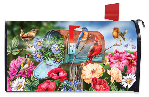 Birds and Mailbox Spring Mailbox Cover - Briarwood Lane