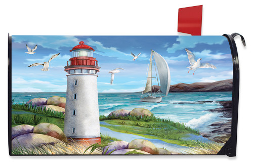 Coastal Lighthouse Summer Mailbox Cover - Briarwood Lane
