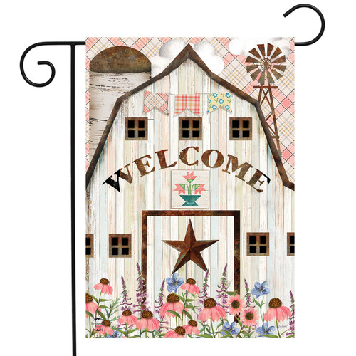 Barn In Bloom Primitive Garden Flag - Briarwood Lane